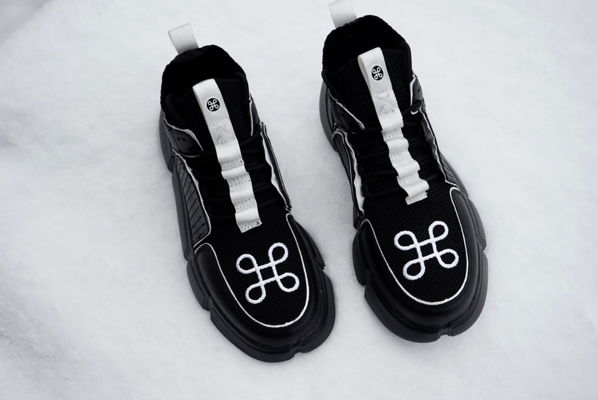 BLOCK SHOE BLACK WHITE PIPPING SPECIAL EDITION – SOULER